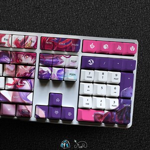 Jinx - the Loose Cannon Lol Series Keycap Set, 127 Keys PBT for ...