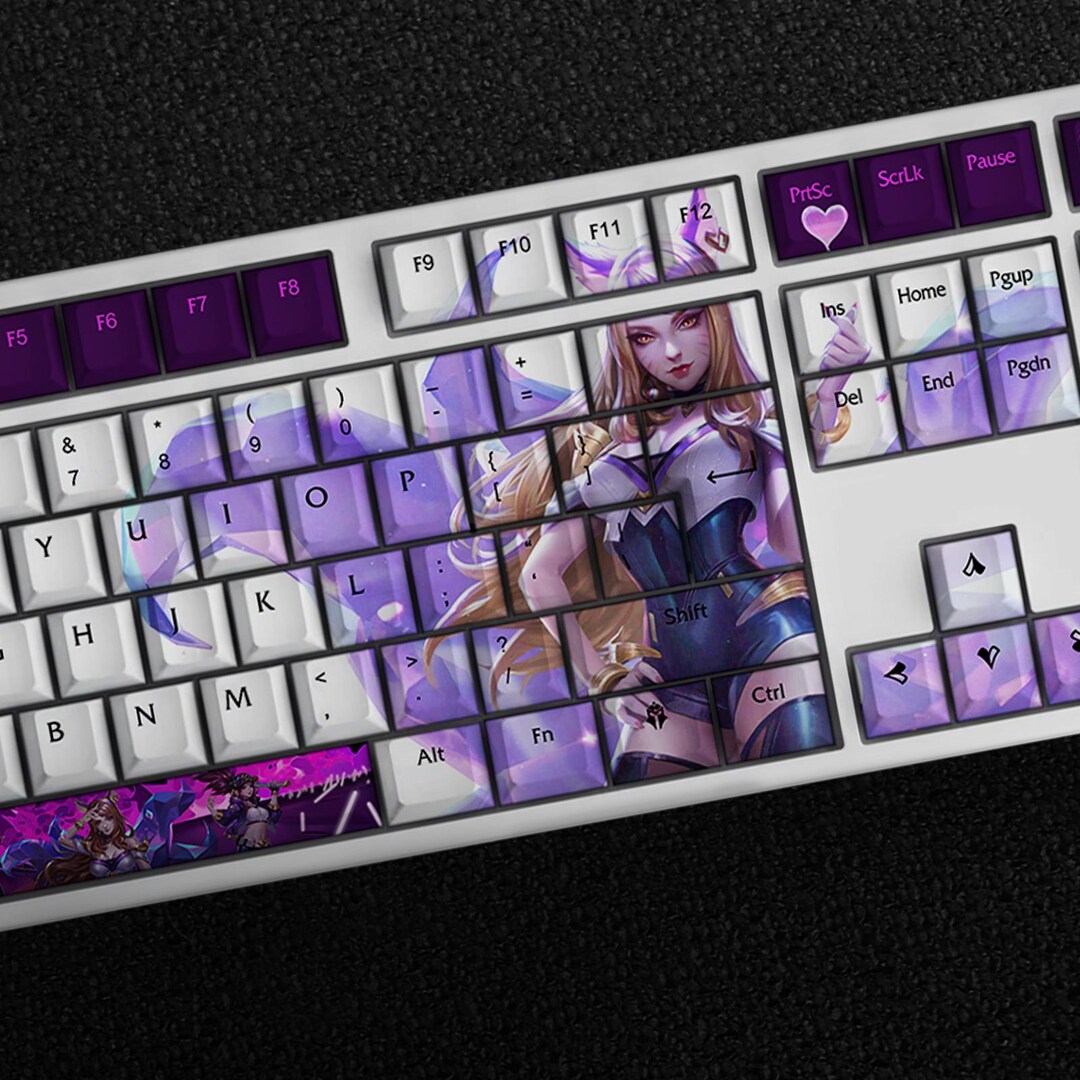 Ahri - the Nine-tailed Fox Lol Keycap Set, 139 Keys PBT Profile Cherry ...