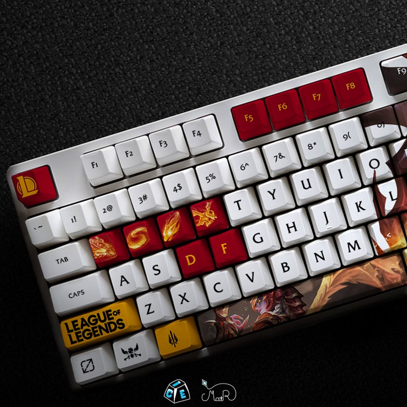 Shyvana the Half-dragon LOL Series Keycap Set 112 Keys PBT - Etsy
