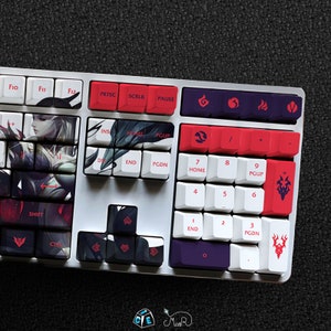 Evelynn - Agony's Embrace LOL Series Keycap Set, 127 Keys PBT for Mechanical Keyboard OEM ...