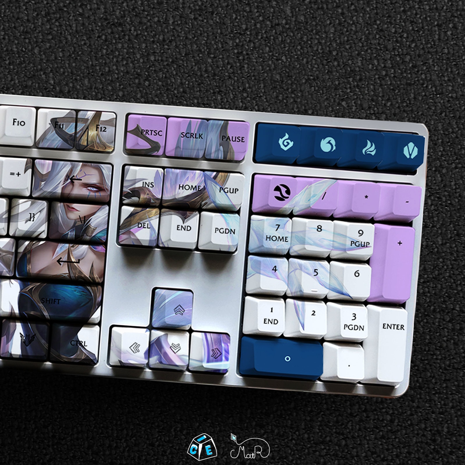 Morgana the Fallen LOL Series Keycap Set, 127 Keys PBT for Mechanical ...
