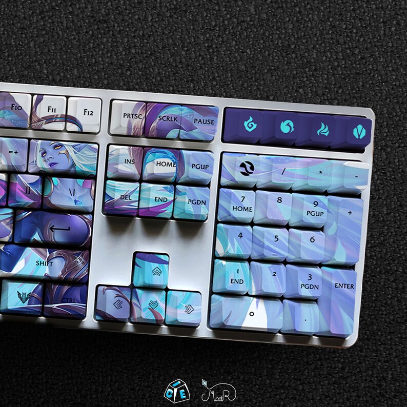 Soraka the Starchild LOL Series Keycap Set, 112 Keys PBT for Mechanical Keyboard OEM Profile ...