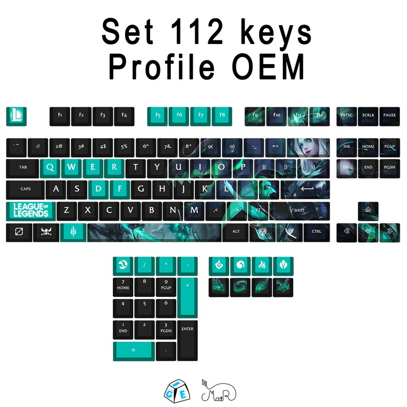 Shyvana the Half-dragon LOL Series Keycap Set 112 Keys PBT - Etsy
