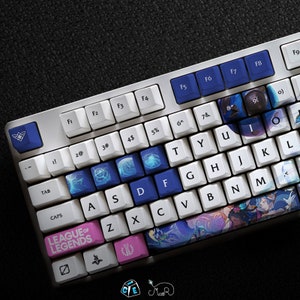Orianna - the Lady of Clockwork Series Keycap Set, 112 Keys PBT for Mechanical Keyboard OEM ...