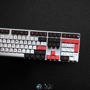 Keycap Set Gaming Theme P O K E M O N, Unknown Keycap Set, 108 PBT Keys for Mechanical Keyboard ...
