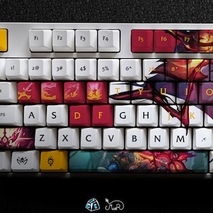 Viego the Ruined King LOL Series Keycap Set, 112 Keys PBT for Mechanical Keyboard OEM Profile ...