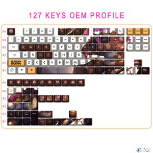 Teemo - the Swift Scout LOL Series Keycap Set, 127 Keys PBT for Mechanical Keyboard OEM Profile ...