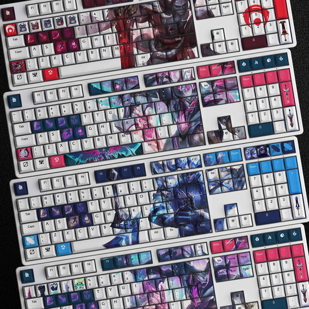 Aatrox - the Darkin Blade Lol Keycap Set, 147 Keys PBT Profile Cherry ...