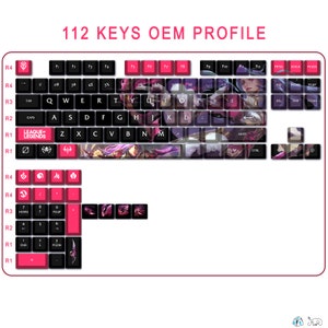 Katarina - the Sinister Blade LOL Series Keycap Set, 127 Keys PBT for ...