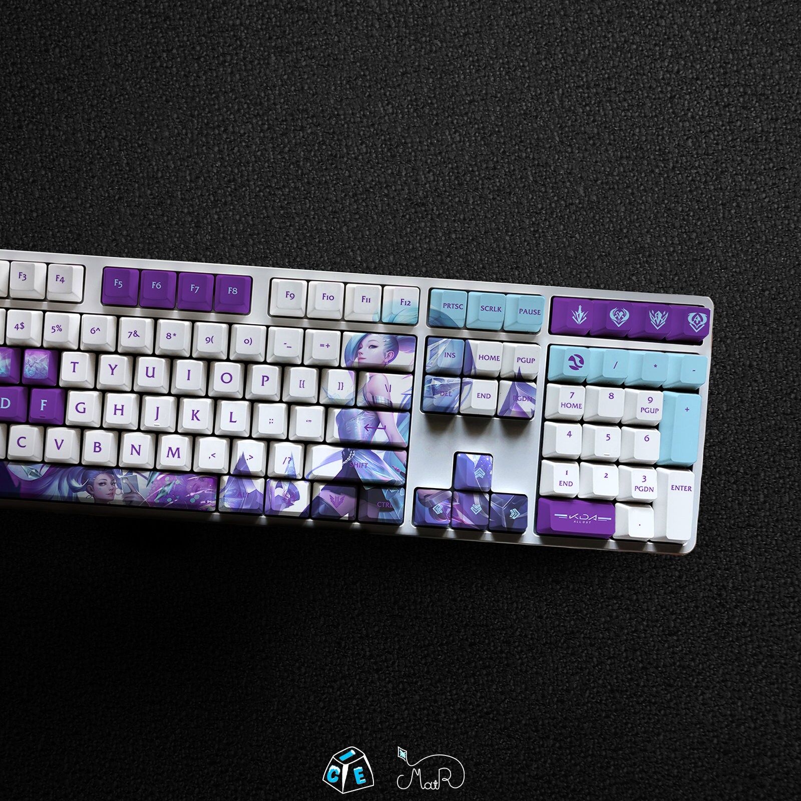 KDA All Out Seraphine - Seraphine Superstar Lol Series Keycap Set, 127 ...
