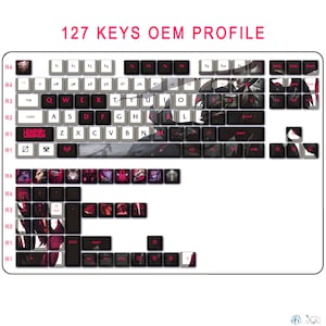 Darius - the Hand of Noxus Lol Series Keycap Set, 127 Keys PBT for Mechanical Keyboard OEM ...