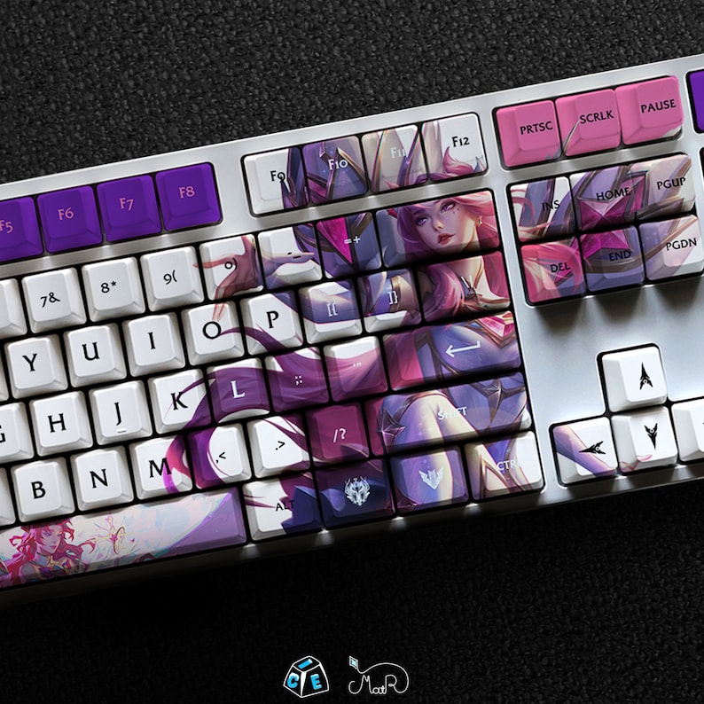 Kai'sa Daughter of the Void LOL Series Keycap Set, 112 Keys PBT for Mechanical Keyboard OEM ...