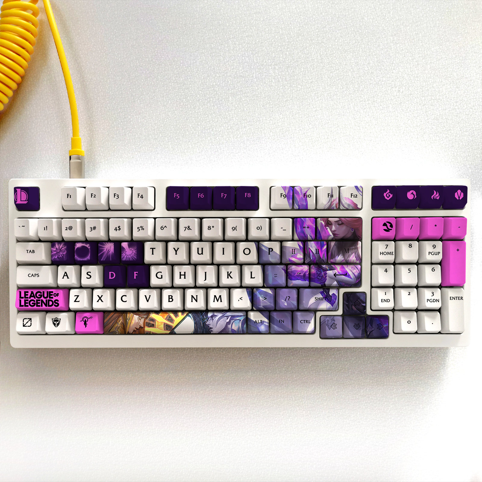 Leona the Radiant Dawn LOL Series Keycap Set, 127 Keys PBT for ...