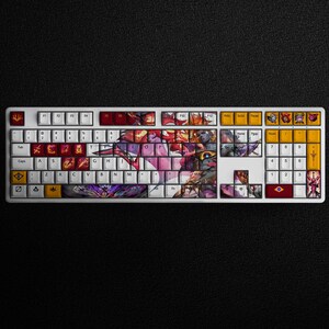 Viego - the Ruined King LOL Series Keycap Set, 140 Keys PBT for Mechanical Keyboard Cherry ...