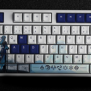 Neuvillette Genshin Impact Keycap Set , 143 Keys PBT for Mechanical ...