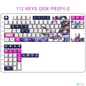 Evelynn - Agony's Embrace LOL Series Keycap Set, 127 Keys PBT for Mechanical Keyboard OEM ...