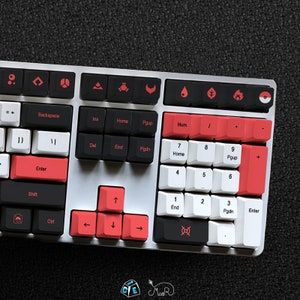 Keycap Set Gaming Theme P O K E M O N, Unknown Keycap Set, 108 PBT Keys for Mechanical Keyboard ...