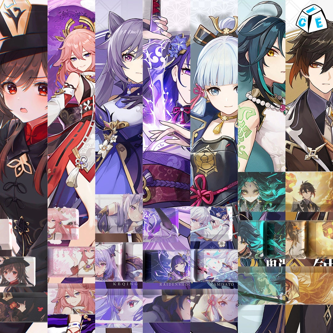 Gaming Genshin Impact Series Keycaps | Yae Miko, Raiden Shogun, Keqing ...