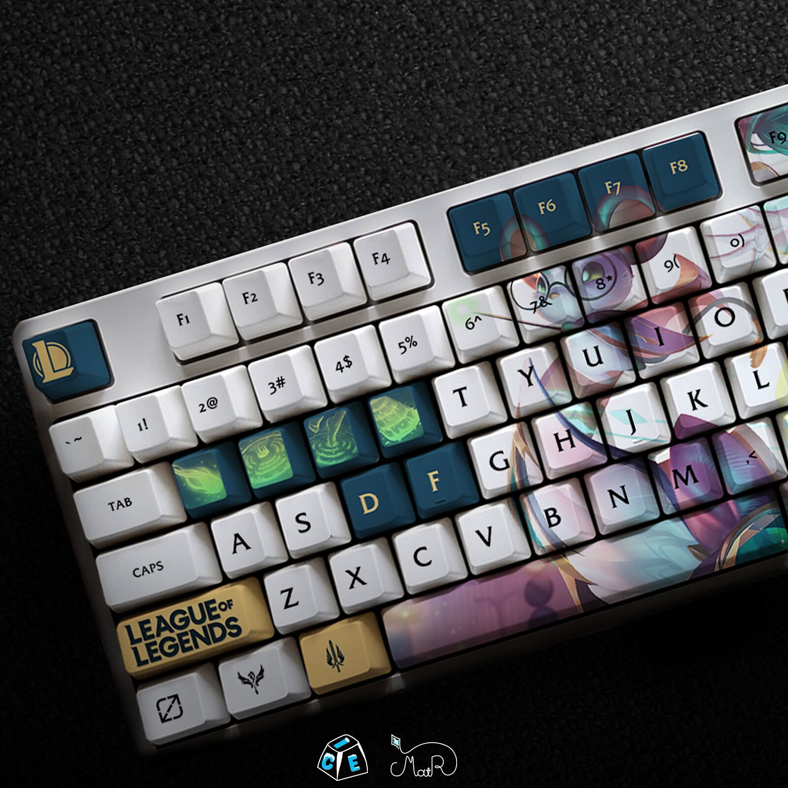 Sona Maven of the Strings LOL Series Keycap Set, 112 Keys PBT for Mechanical Keyboard OEM ...