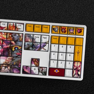 Viego the Ruined King LOL Series Keycap Set, 140 Keys PBT for Mechanical Keyboard Cherry Profile ...