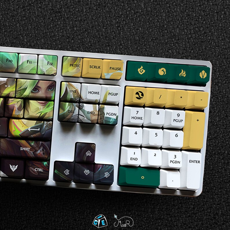 Zeri the Spark of Zaun LOL Series Keycap Set 112 Keys PBT - Etsy