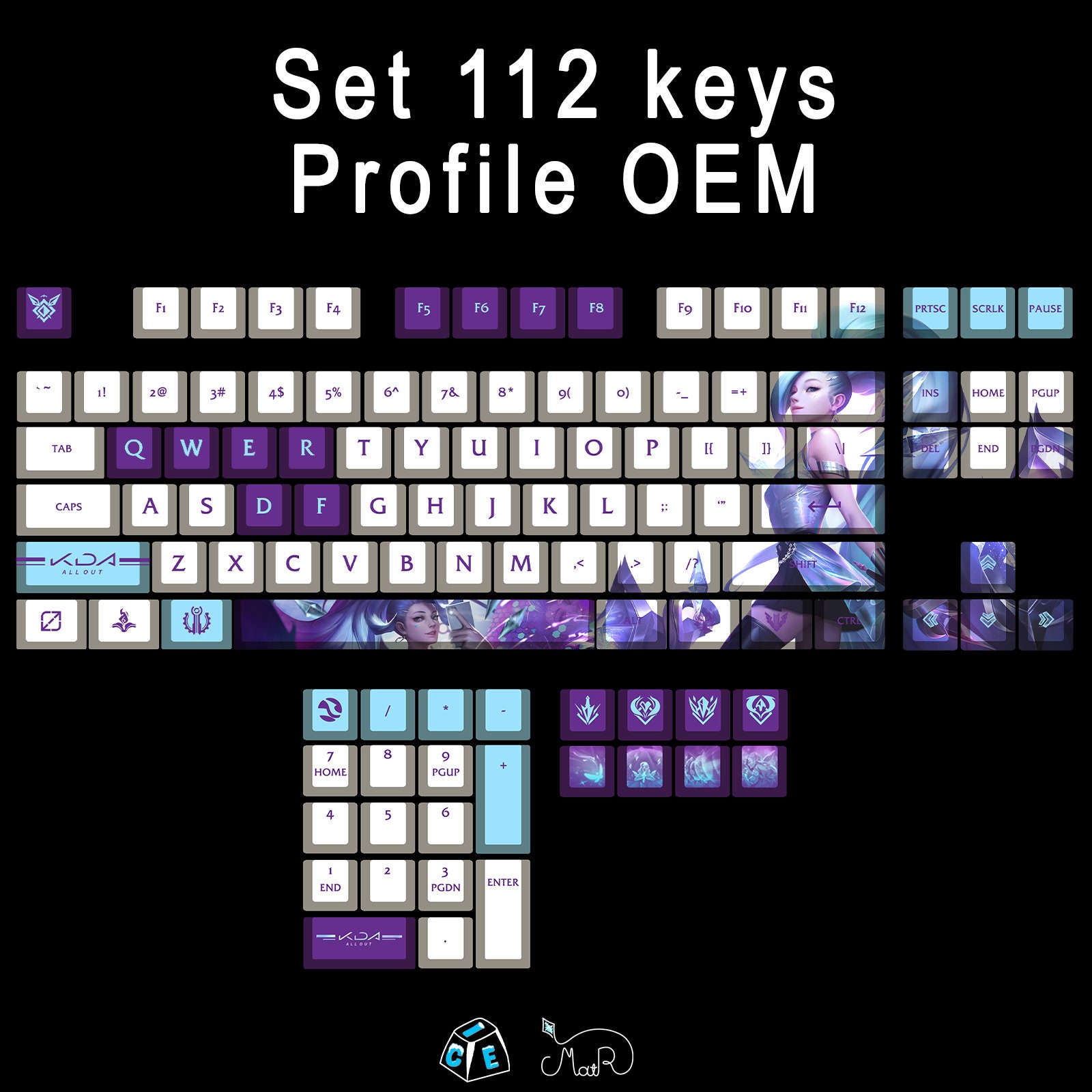 KDA All Out Seraphine Seraphine Superstar Lol Series Keycap - Etsy
