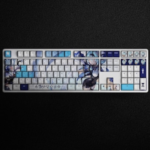 Eula Genshin Impact Keycap Set , 144 Keys PBT for Mechanical Keyboard ...