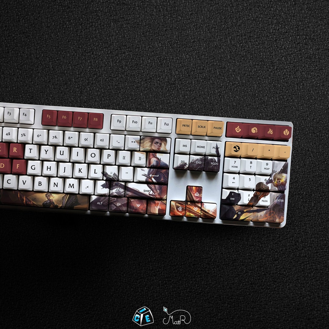 Rell - the Iron Maiden Lol Series Keycap Set, 127 Keys PBT for ...