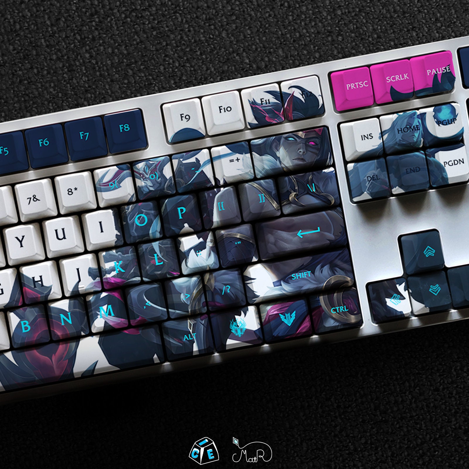 Kayn the Shadow Reaper LOL Series Keycap Set, 127 Keys PBT for ...