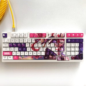 Jinx - the Loose Cannon Lol Series Keycap Set, 127 Keys PBT for ...