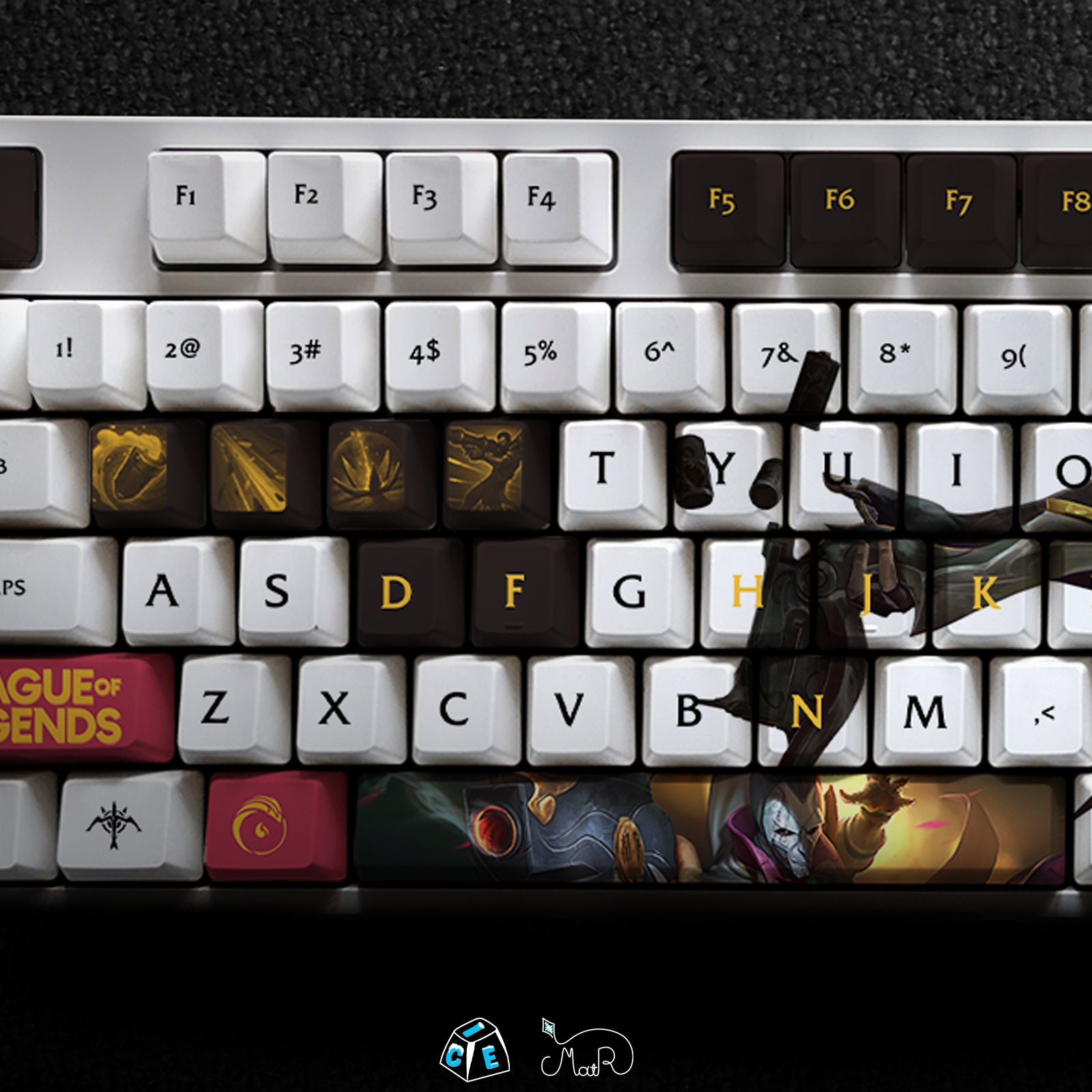 Jhin the Virtuoso LOL Series Keycap Set 112 Keys PBT for - Etsy