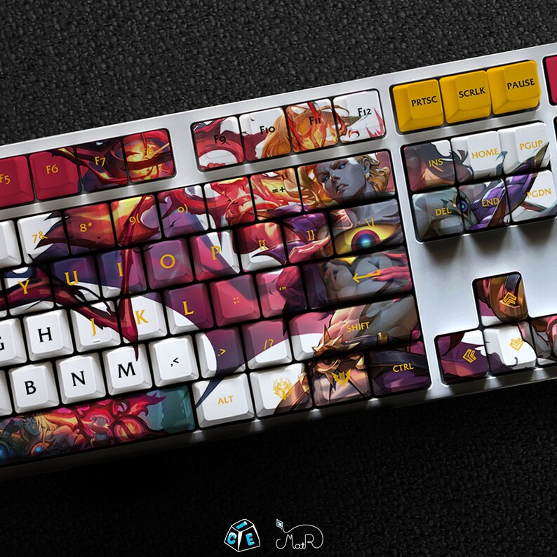 Viego the Ruined King LOL Series Keycap Set, 112 Keys PBT for Mechanical Keyboard OEM Profile ...