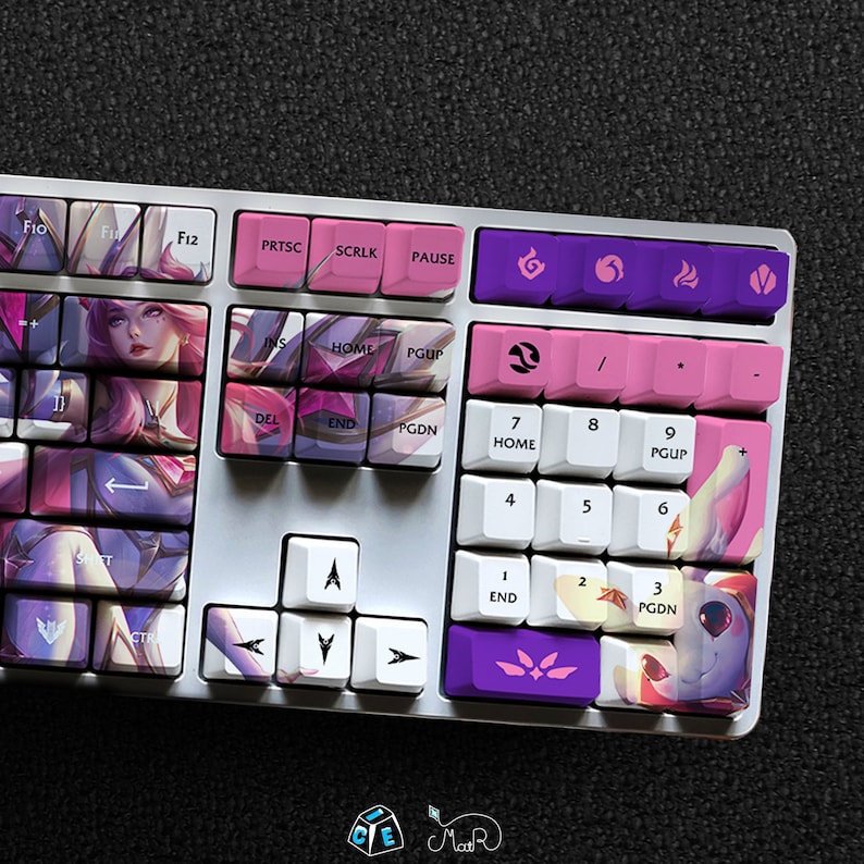 Kai'sa Daughter of the Void LOL Series Keycap Set, 112 Keys PBT for Mechanical Keyboard OEM ...