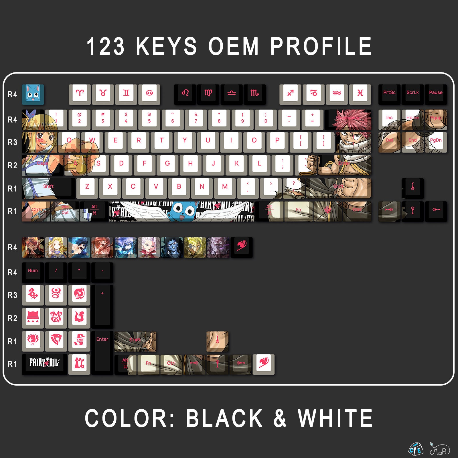 Anime Dragon Slayers Custom Keycap Keycap Set 127 Keys PBT - Etsy