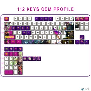 Kayn - the Shadow Reaper LOL Series Keycap Set, 127 Keys PBT for ...