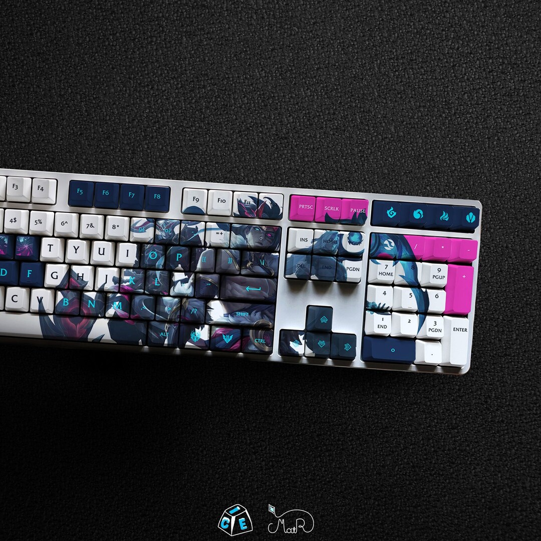 Kayn the Shadow Reaper LOL Series Keycap Set, 127 Keys PBT for ...