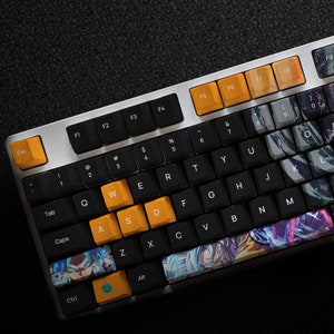 123 Keys Anime Keycap Set, Custom PBT Dye Subbed Keycaps for Mechanical ...