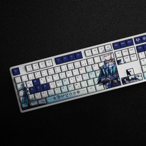 Neuvillette Genshin Impact Keycap Set , 143 Keys PBT for Mechanical ...