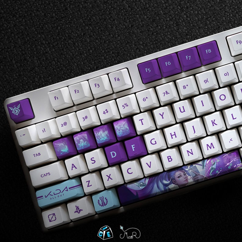 KDA All Out Seraphine Seraphine Superstar Lol Series Keycap Set, 127 ...
