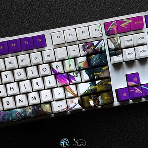 Kayn - the Shadow Reaper LOL Series Keycap Set, 127 Keys PBT for ...