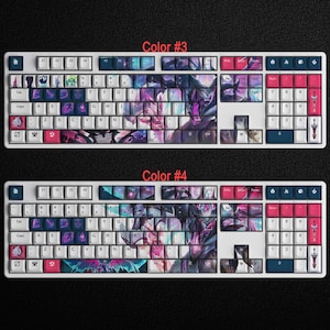 Aatrox - the Darkin Blade Lol Keycap Set, 147 Keys PBT Profile Cherry for Mechanical Keyboard ...