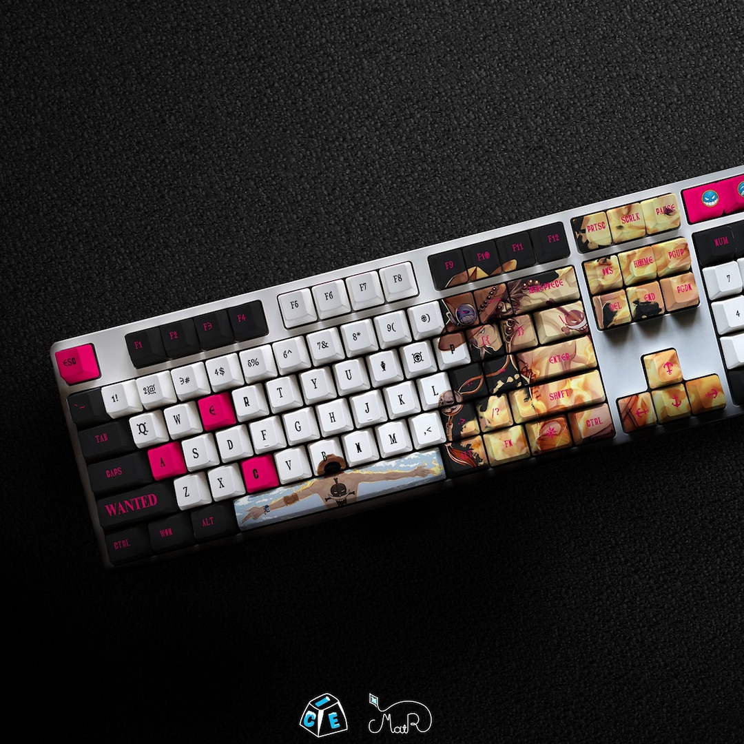 Fire Fist Ace Keycap Set, 127 Keys PBT for Mechanical Keyboard OEM ...