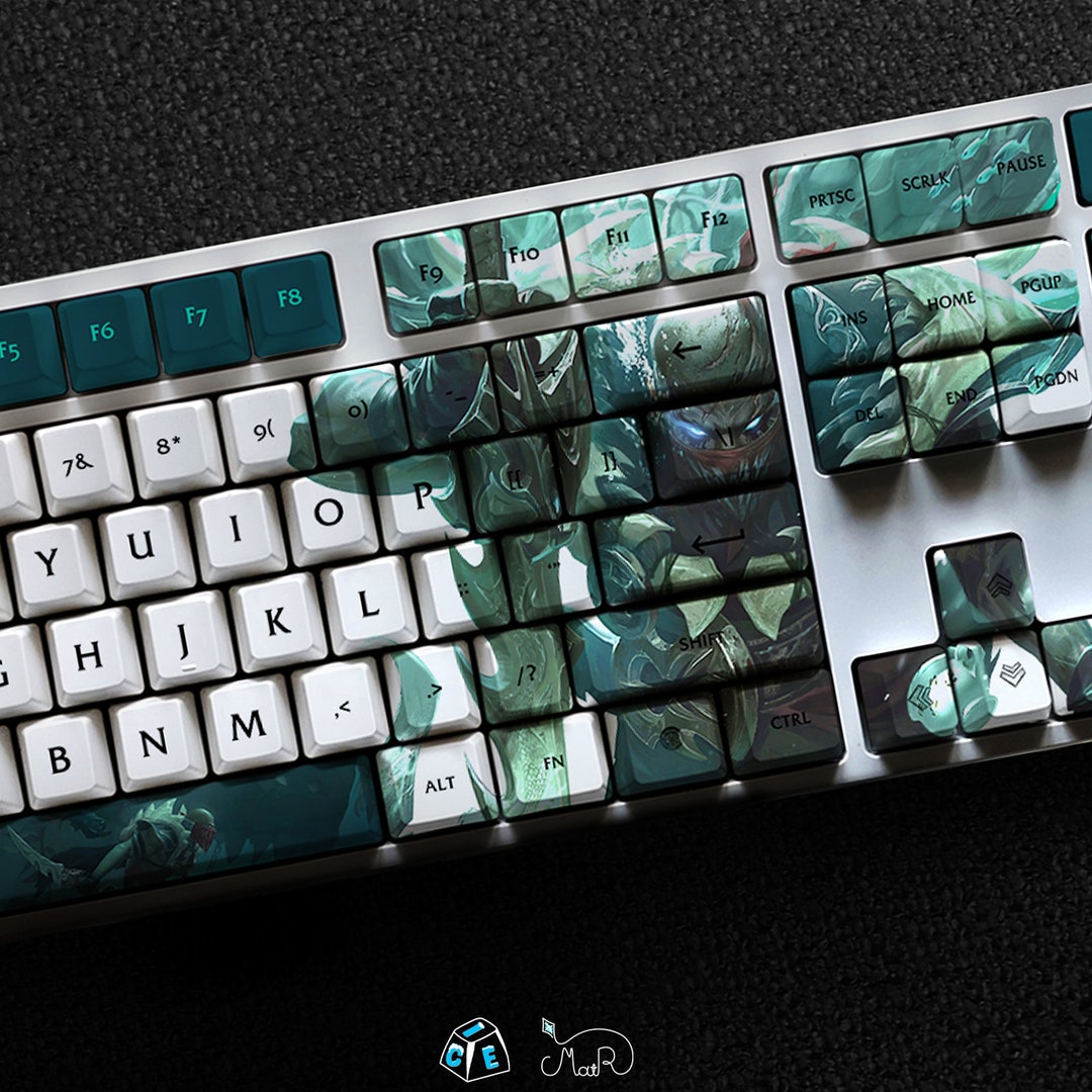 Pyke - the Bloodharbor Ripper Lol Series Keycap Set, 127 Keys PBT for ...