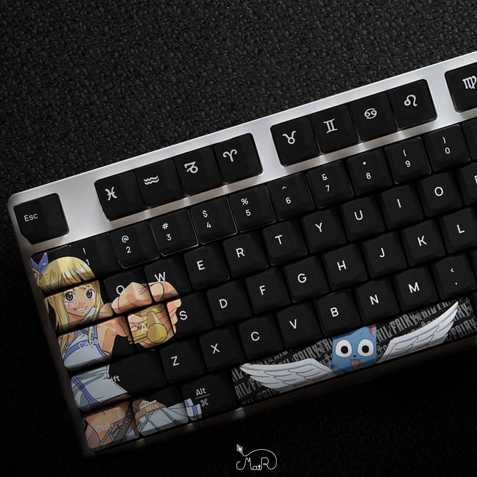 Happy - Natsu Dragneel - Lucy Heartfilia Keycap Set, 123 Keys PBT for ...