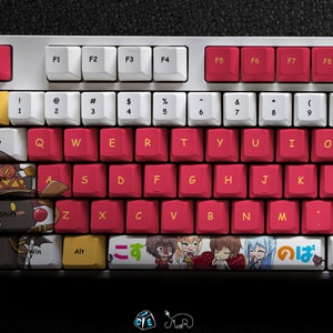 Megumin Arch Wizard Keycap Set - Anime Keycap Series, 127 Keys PBT for ...