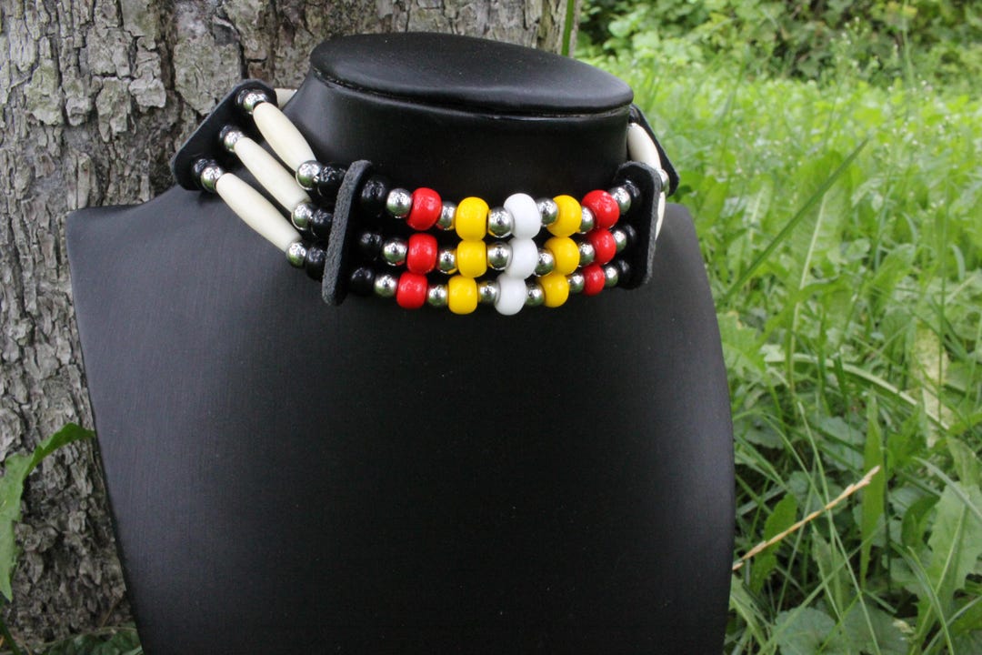 Handmade Choker Inspired by Lakota Tradition – Four Directions Design ...