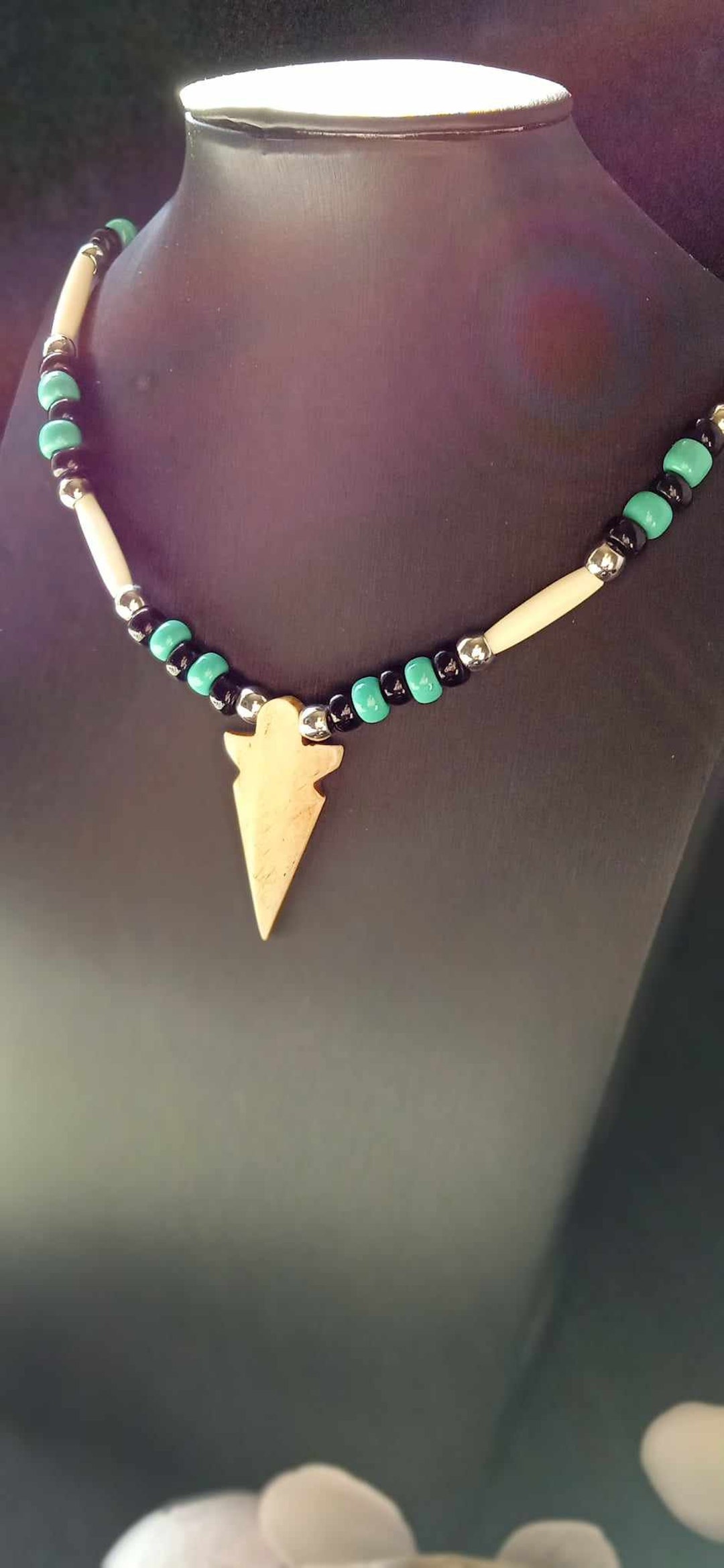 Bone Arrowhead Necklace, Native American - Etsy