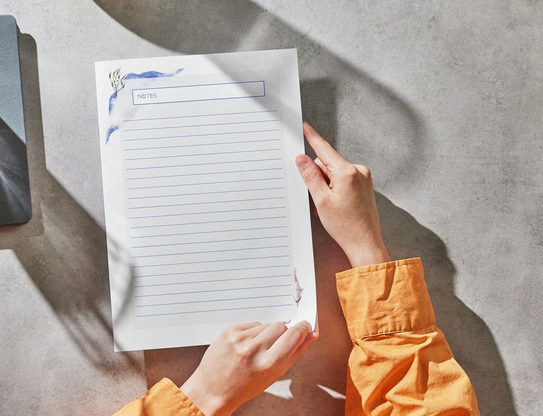 Notes Page Printable, Note-taking Pages, Lined Notes, Writing Paper ...