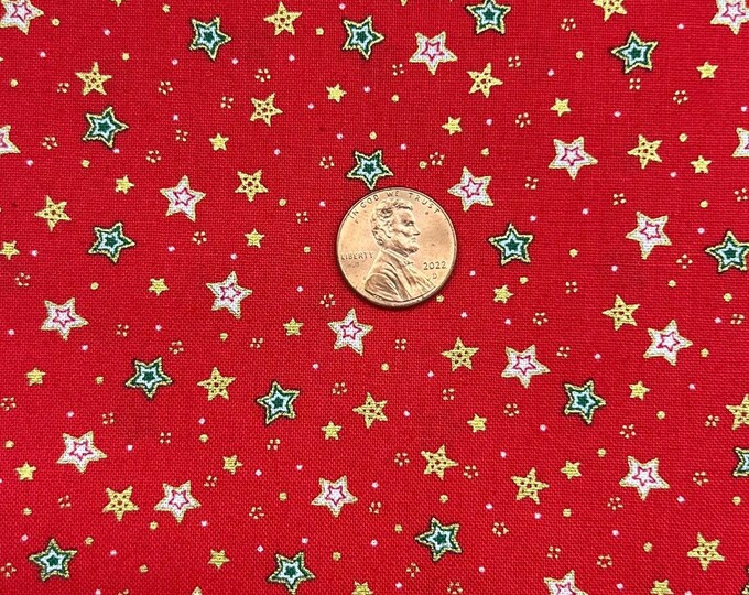 Jolly St Nick Christmas by Makower. 100% Cotton. Sold by the 1/2 Yard ...