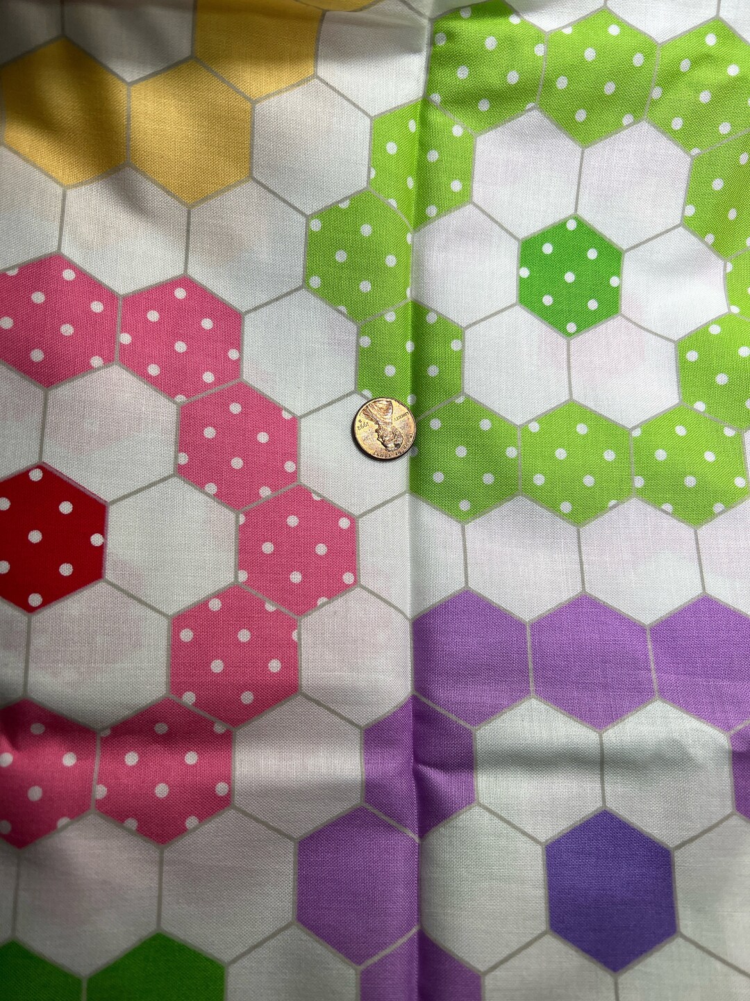Holly Holderman Cheater Cloth: Polka Dot Hexagon Print 100% Cotton ...